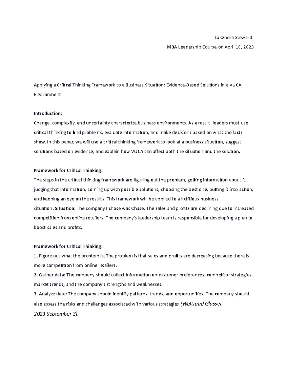 FPX5002 steward Lakendra assessment 1 doc Revised 0417 - Lakendra ...