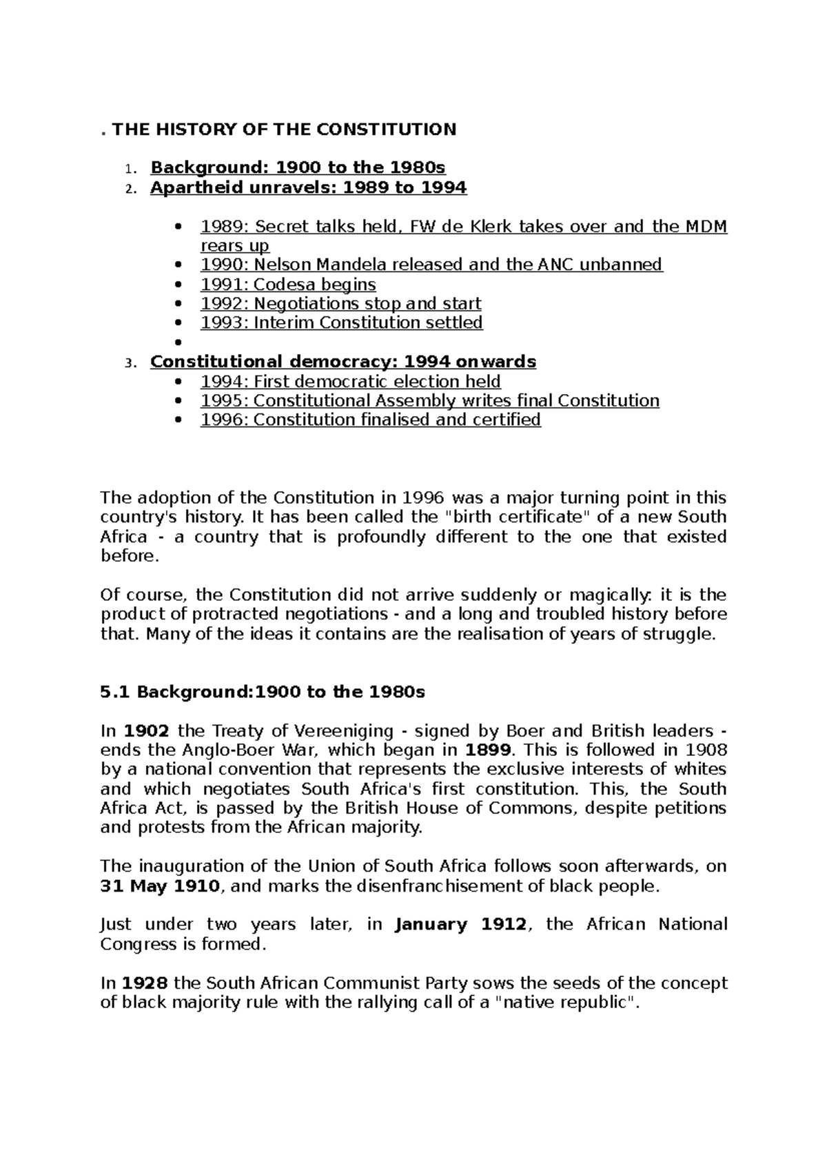 Topic 2 THE History OF THE Constitution - . THE HISTORY OF THE ...