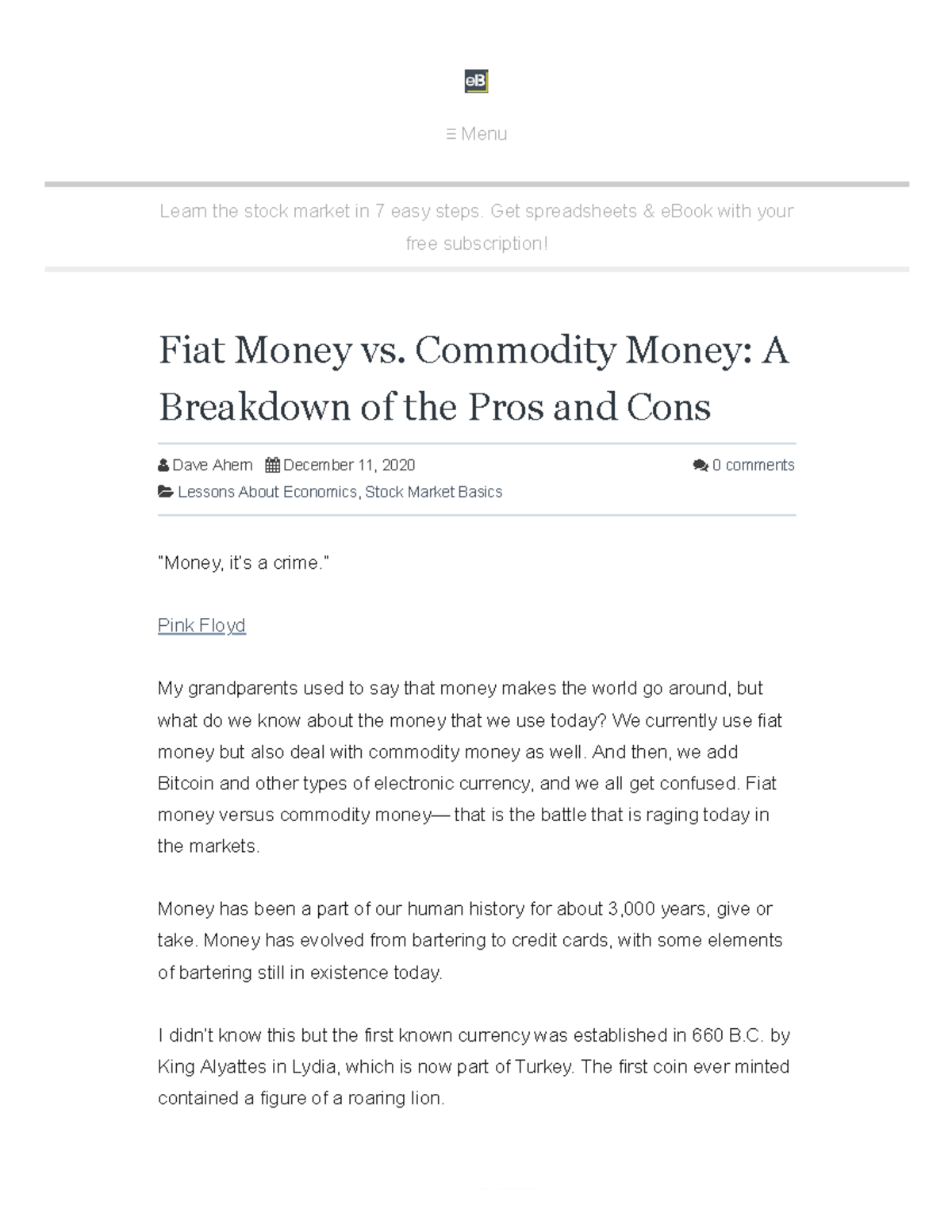 Fiat Money vs. Commodity Money A Breakdown of the Pros and Cons - Learn ...