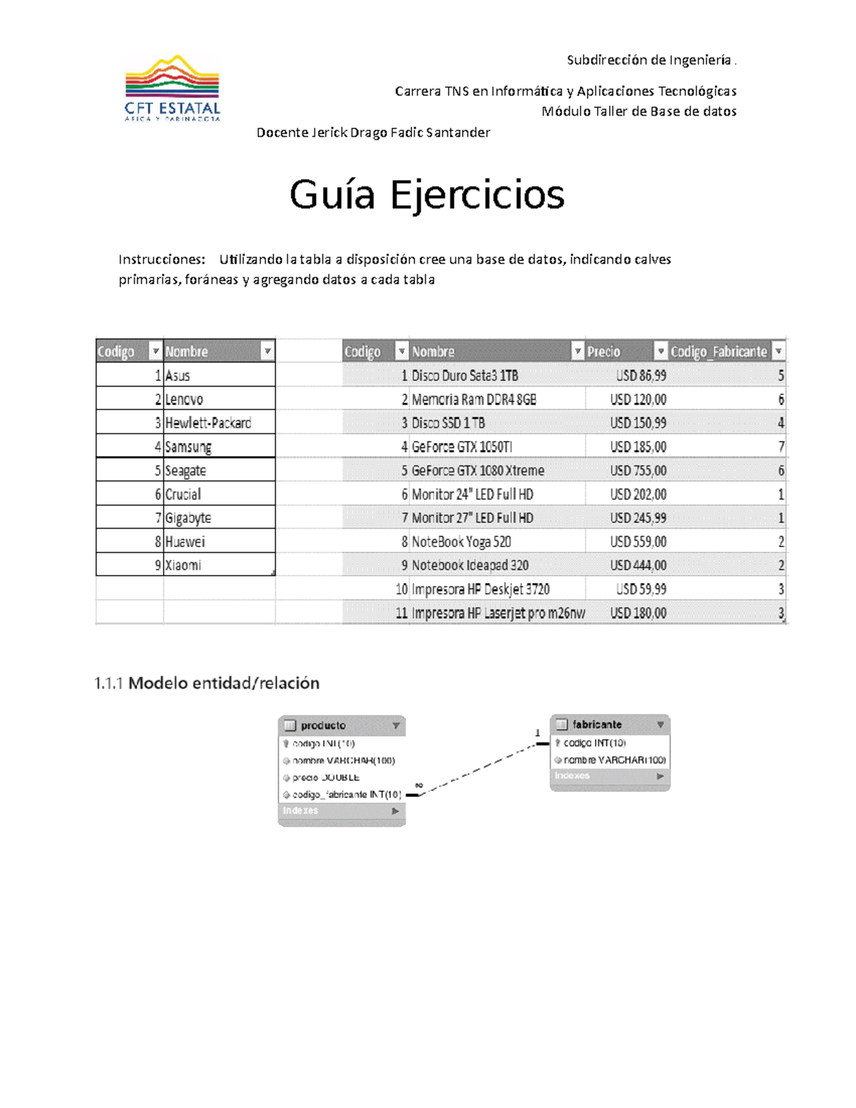 Guía Ejercicios SQL 3 Resuelta - Carrera TNS en Informática y ...