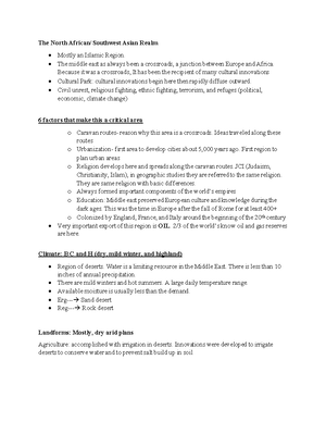 Geography Unit 3 - Professor Matthew Melancon - 11/18/ All Three ...