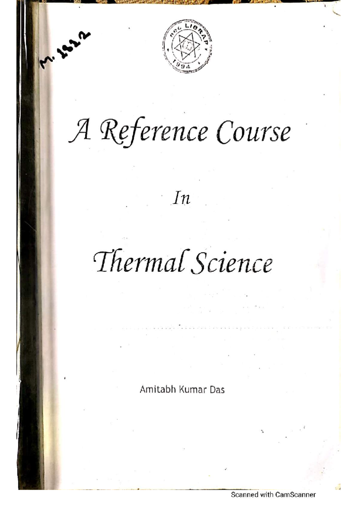 Thermal Reference Note-compressed - Thermal science - Studocu