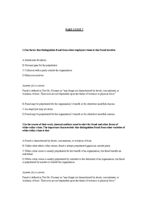 Part 1 Unit 5 - Answer Key - PART-1 UNIT- Which of the following ...