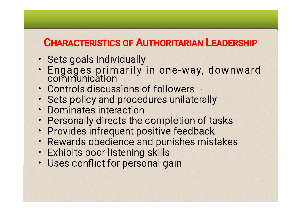 Amt 2 - Chapter4 - CHARACTERISTICS OF AUTHORITARIAN LEADERSHIP ...