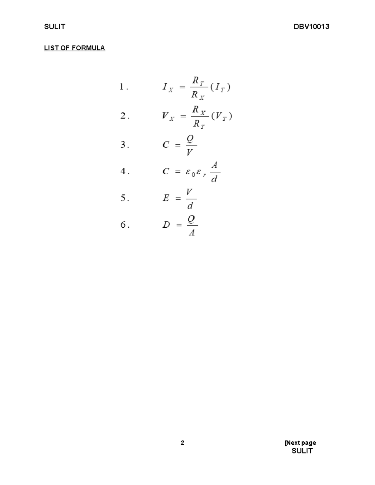 Question TEST 1 DBV10013 JJ23 - basic electronic - SULIT DBV LIST OF ...