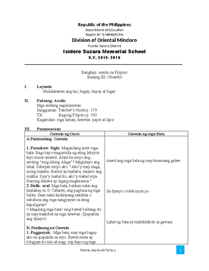 Original MY Narrative Report - MY FIELD STUDY EXPERIENCES A Compilation of Actual Class Learning ...