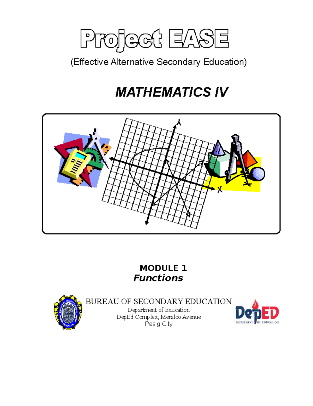 Module 1 Functions - drsrs - (Effective Alternative Secondary Education) MATHEMATICS IV MODULE 1 ...