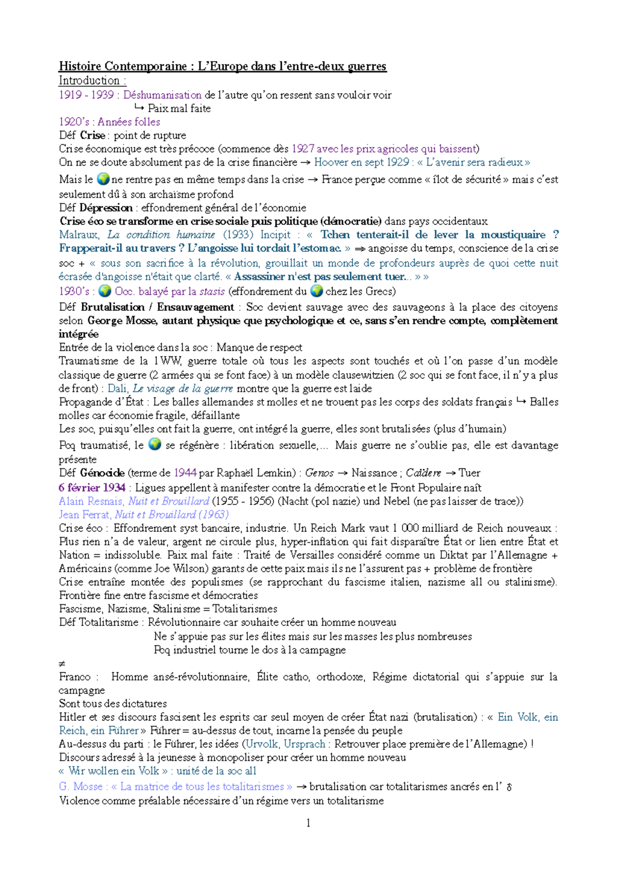 L'Europe dans l'entre-deux guerres - Warning: Error during font loading: XMLHttpRequest is not ...