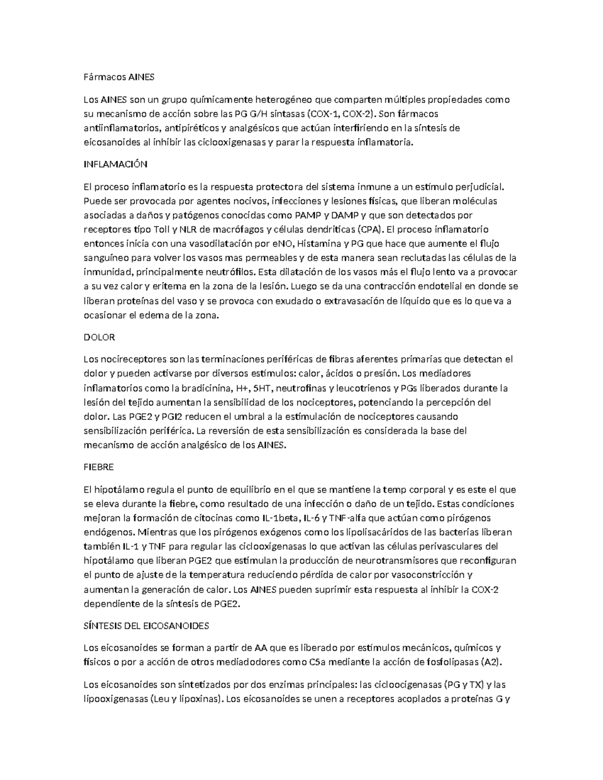 Fármacos Aines - m.. - Fármacos AINES Los AINES son un grupo ...