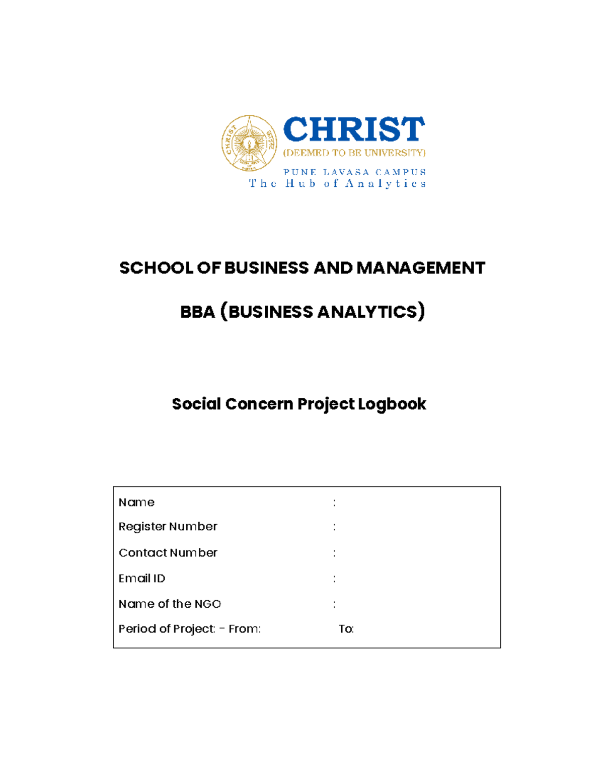 Weekly Report Template - SCHOOL OF BUSINESS AND MANAGEMENT BBA ...