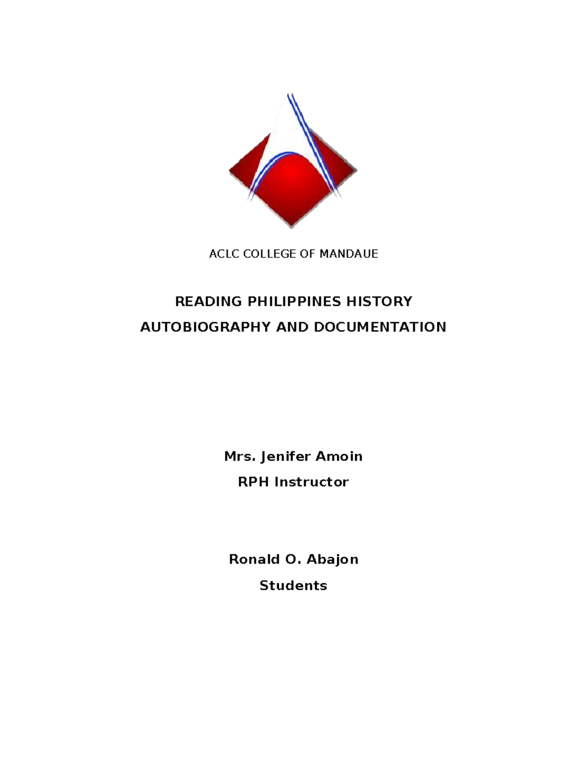 ACLC College OF Mandaue 1 - Gender and society - ACLC COLLEGE OF ...