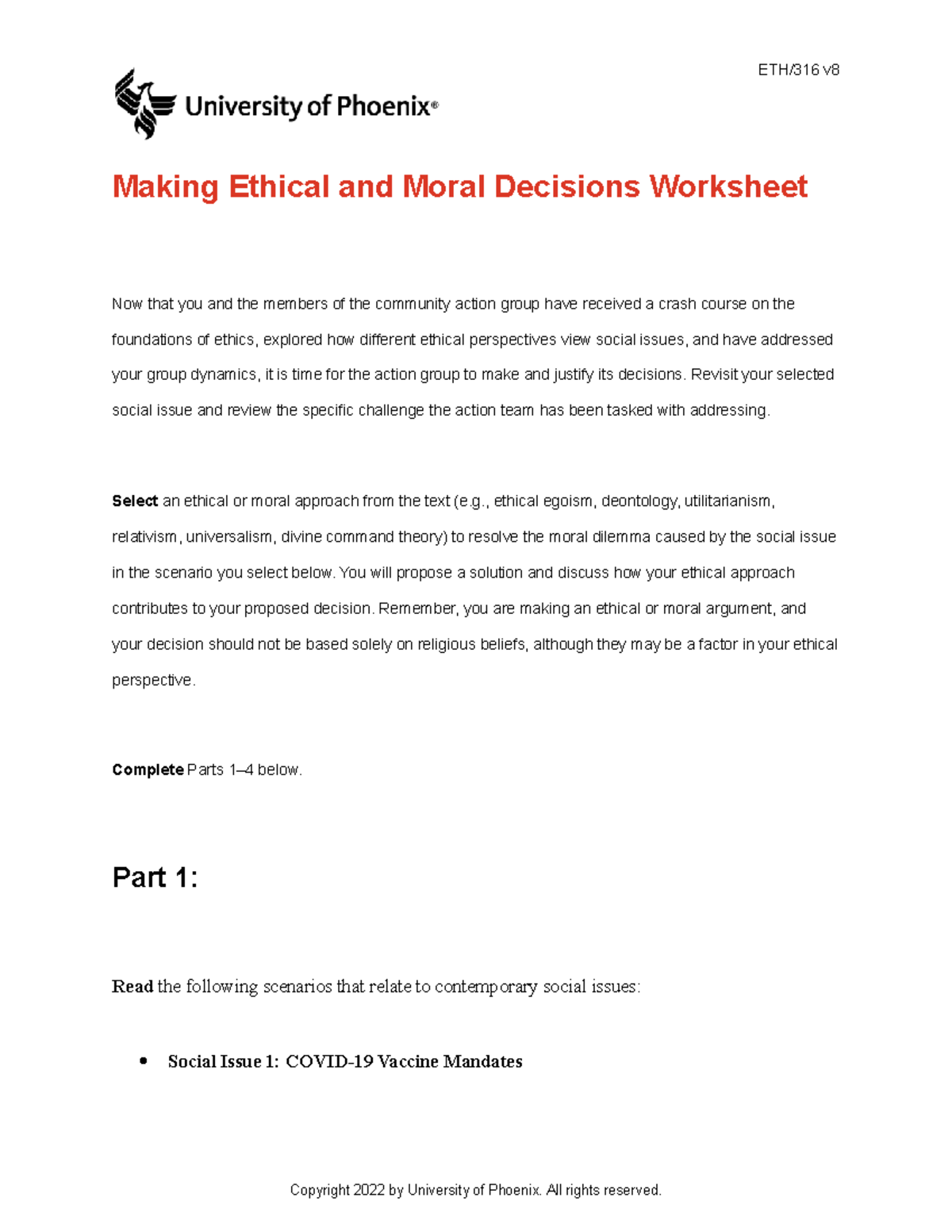 Week 5 sasser - week 3 - ETH/316 v Making Ethical and Moral Decisions ...
