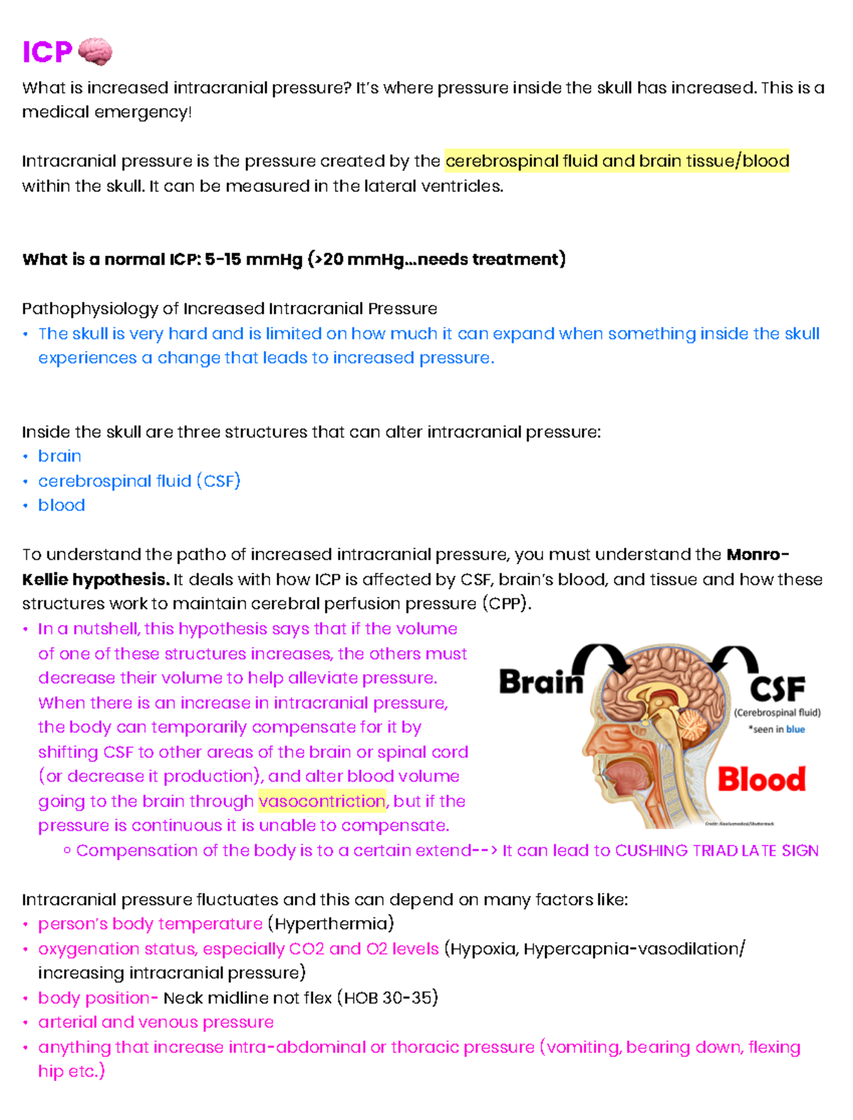 Increase Intracranial Pressure - ICP 🧠 What is increased intracranial ...