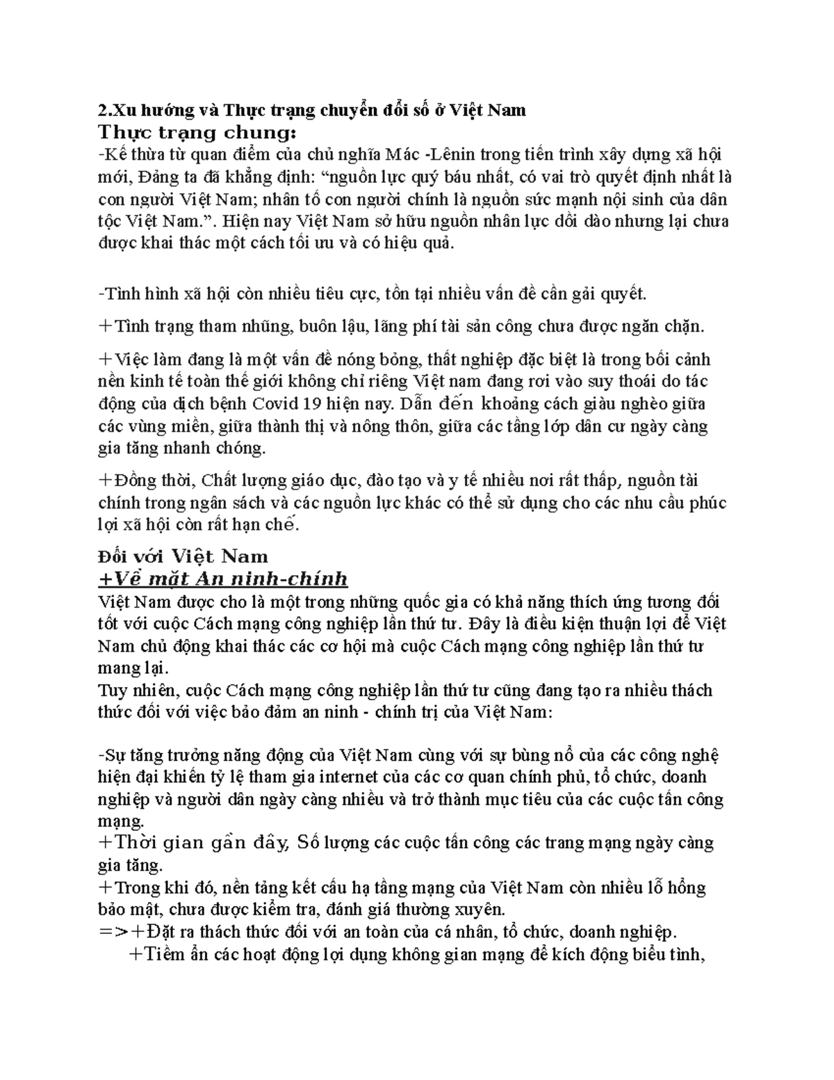 Thực-trạng - mnmnm - 2 hướng và Thực trạng chuyển đổi số ở Việt Nam ...