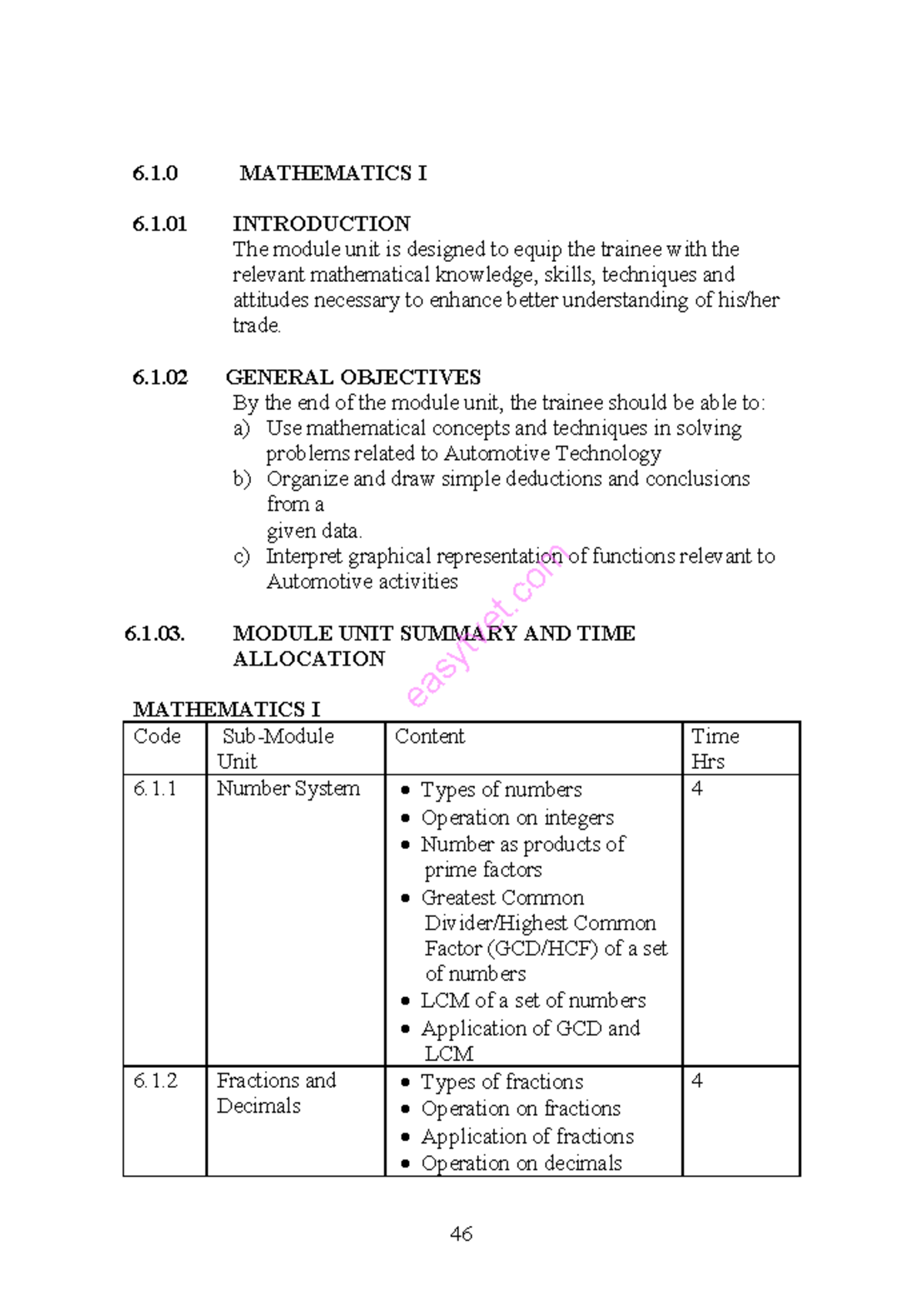 Automotive maths 1 (1)-1 - 6.1 MATHEMATICS I 6.1 INTRODUCTION The ...