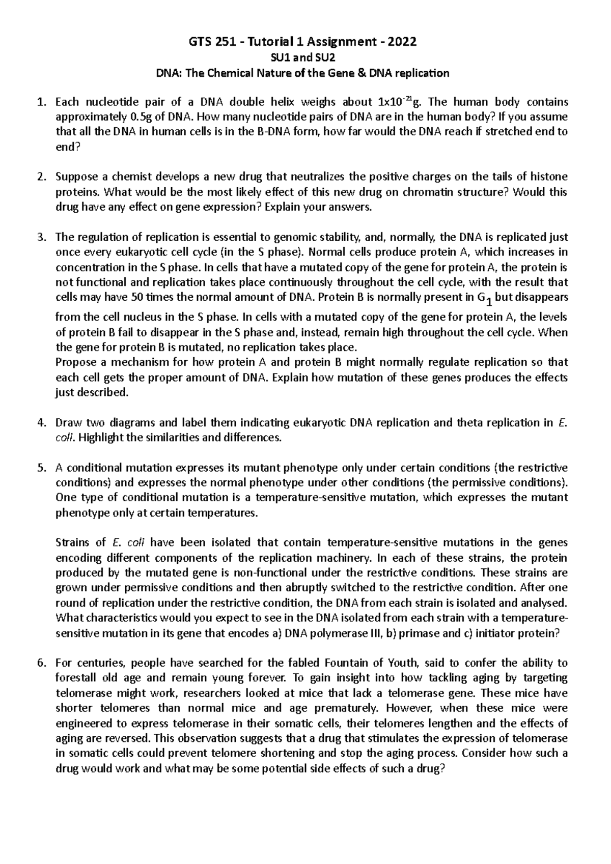 Tutorial 1 Assignment SU 1 & 2 2022 - GTS 251 - Tutorial 1 Assignment ...