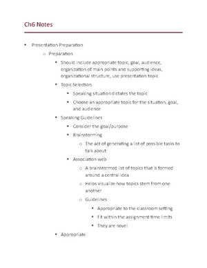 Chapter 4 Notes Chapter 4 Notes Assessing The Speaking Situation O