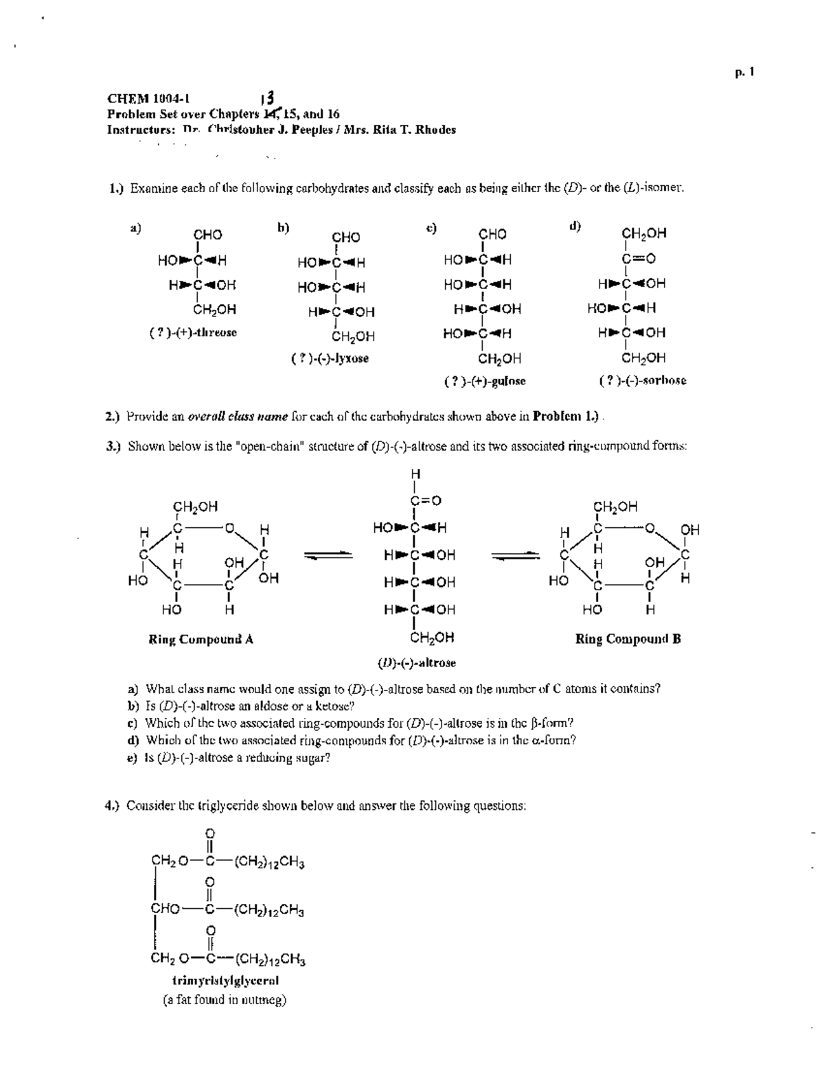 chemistry problems - CHEM 1210 - OSU - Studocu
