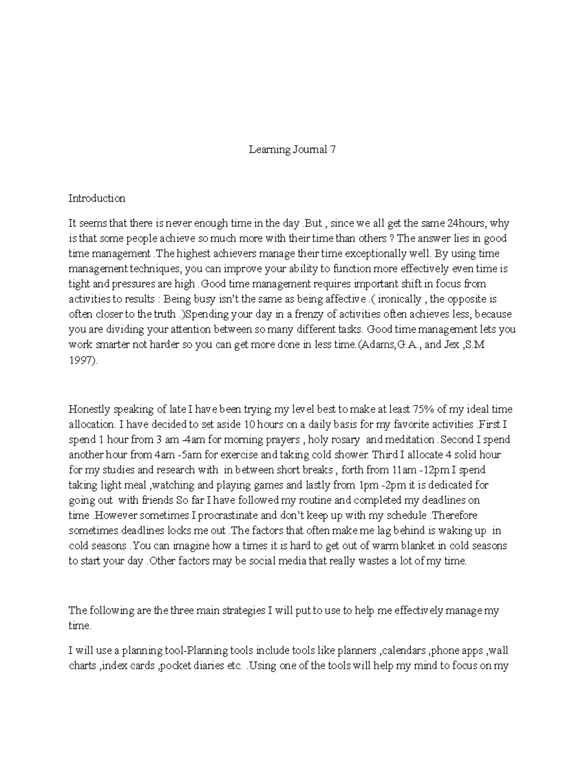 Learning Journal 7 TO HELP STUDENTS KNOW HOW TO PRESENT THE LEARNING ...