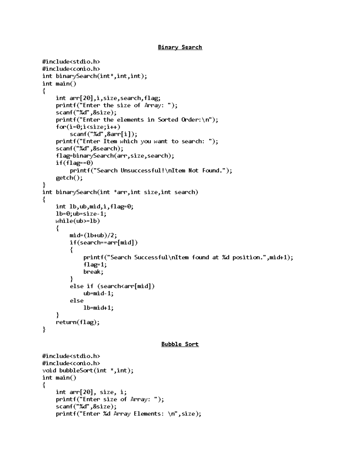 ADA Practical Lab File - Monika Rathore - Binary Search #include # ...