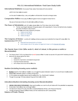 IR 3 - 4 levels of Analysis and realists - The 4 Levels of Analysis ...