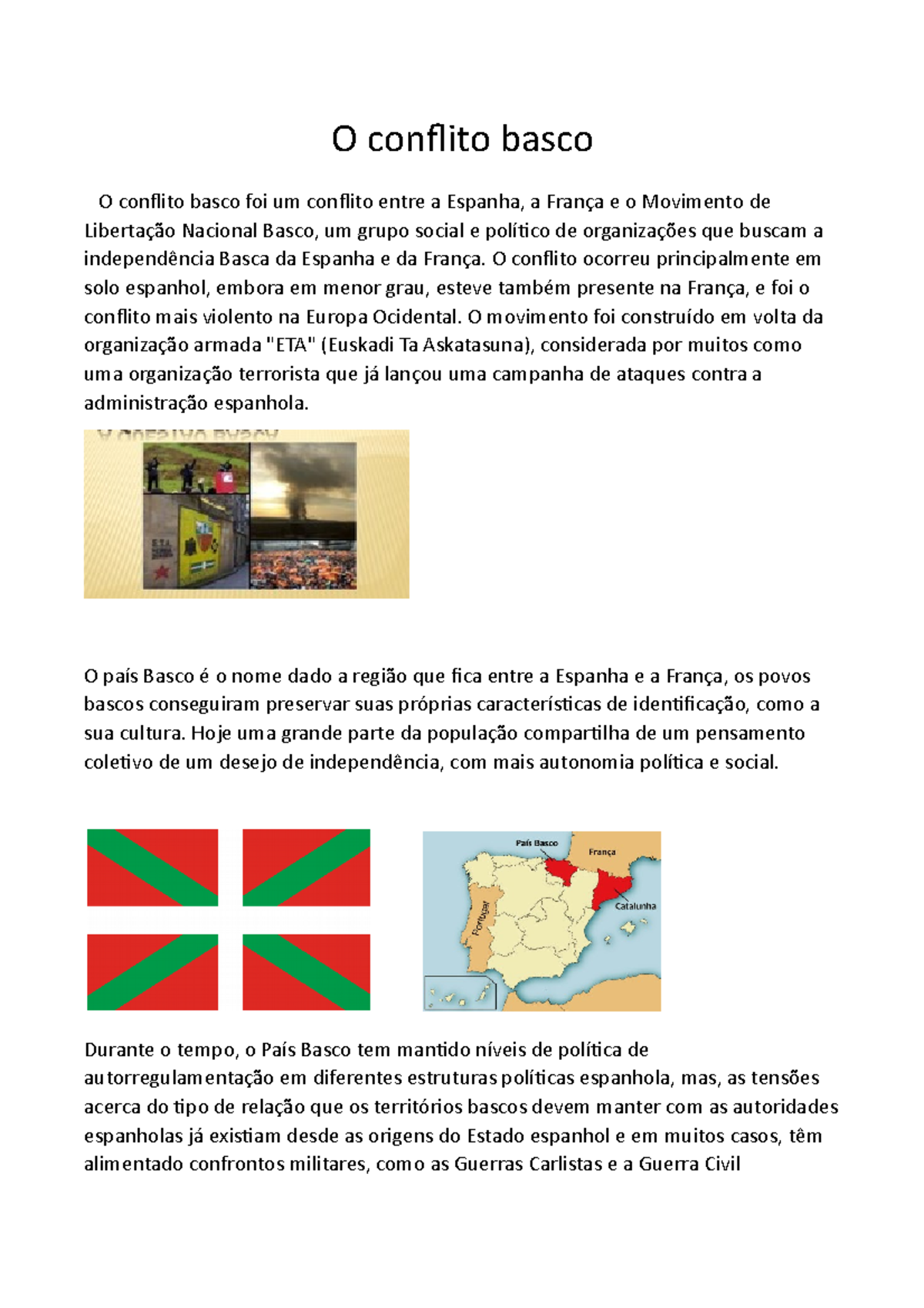 O conflito basco - AAAAAAAAAAAAAAAAAAAAAAAAAAA - O conflito basco O ...