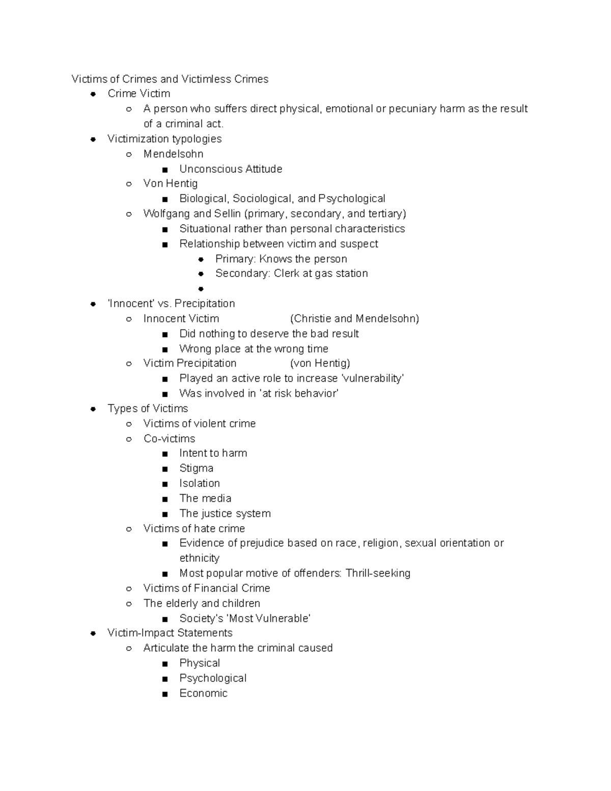 Chapter 15 - Davidsaver - Victims of Crimes and Victimless Crimes Crime ...
