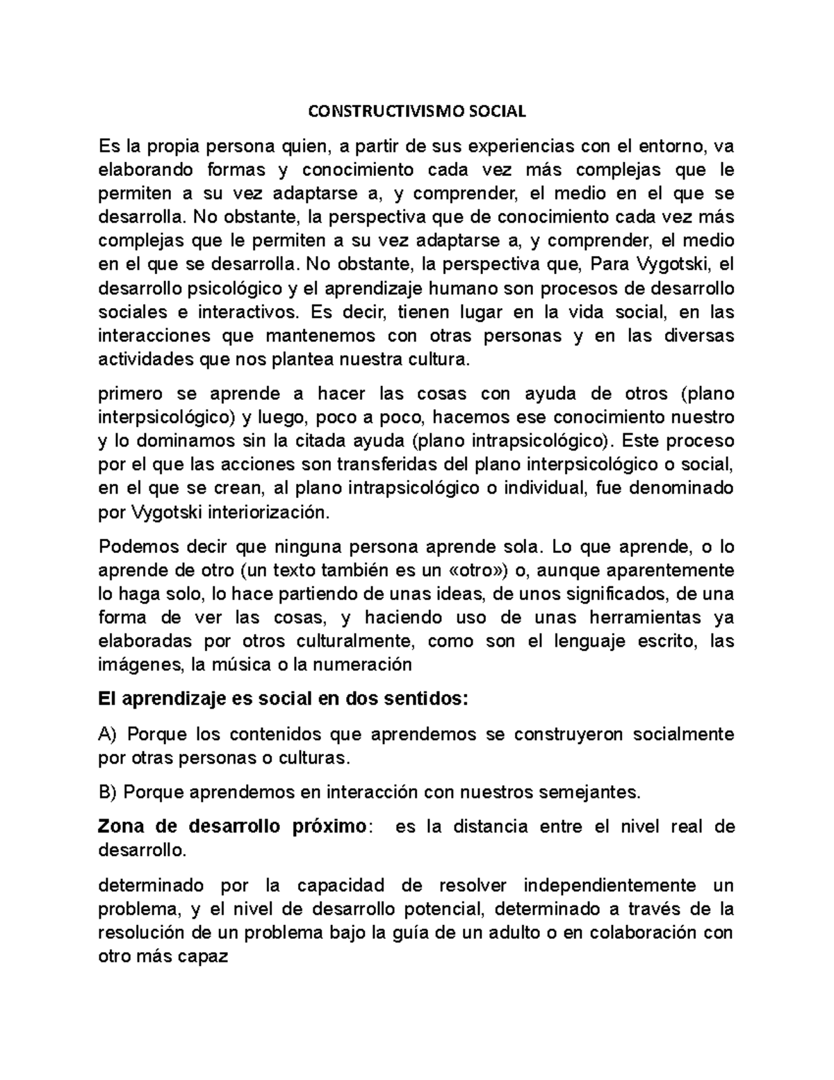 Constructivismo Social - CONSTRUCTIVISMO SOCIAL Es la propia persona quien, a partir de sus ...