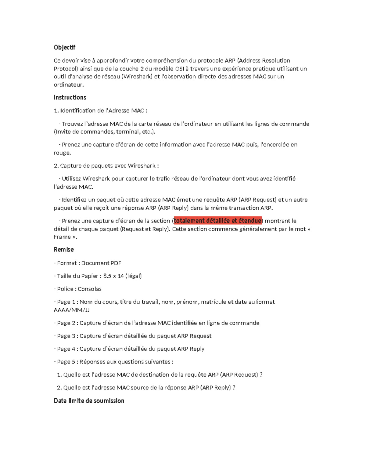 Tp1 - détails du Tp1 - Objectif Ce devoir vise à approfondir votre compréhension du protocole ...