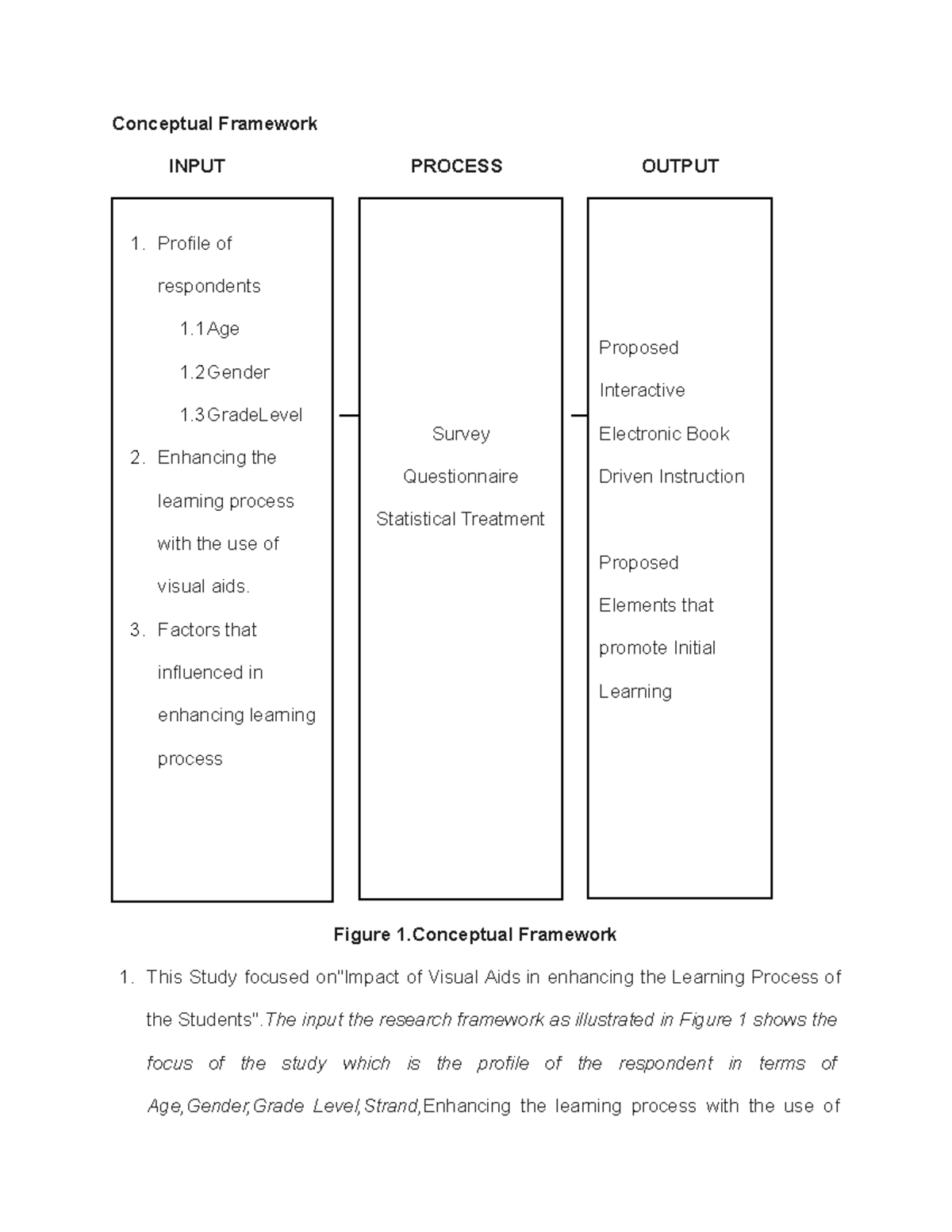 Performance Task 1 ( Conceptual Framework) about the - research grad 12 ...