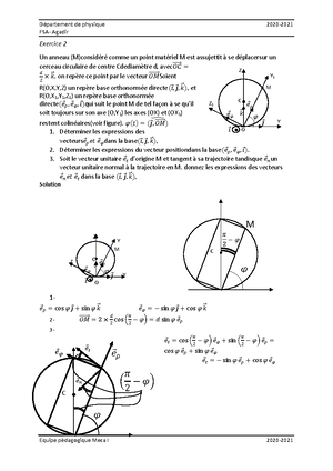 TP Pendule simple S1 - TRAVAUX PRATIQUES : Mécanique du point matériel ...