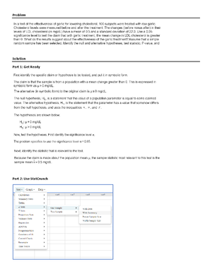 STAT201 Stat Crunch Chi-Square Goodness-of-fit Test and Test of ...
