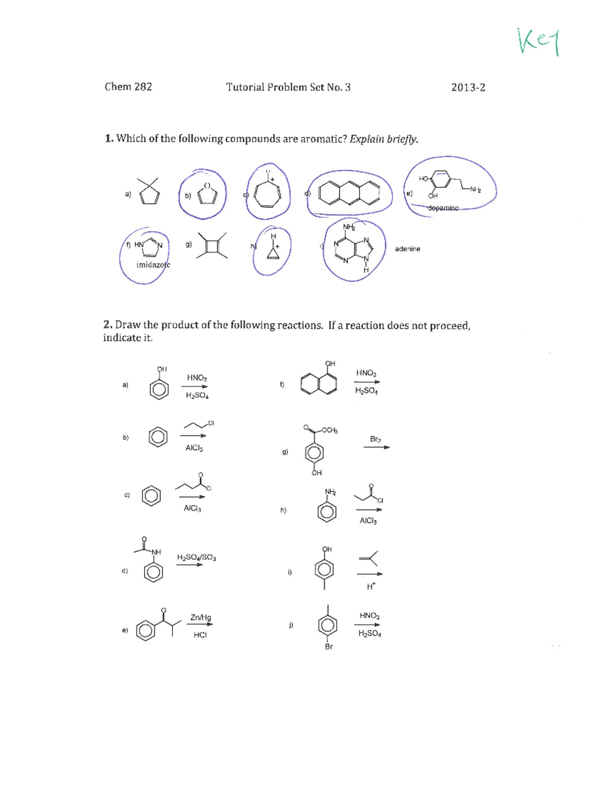 Tutorial 3 - Chem 282 Tutorial Problem Set No. 3 2013-2 1. Which of the following compounds are ...