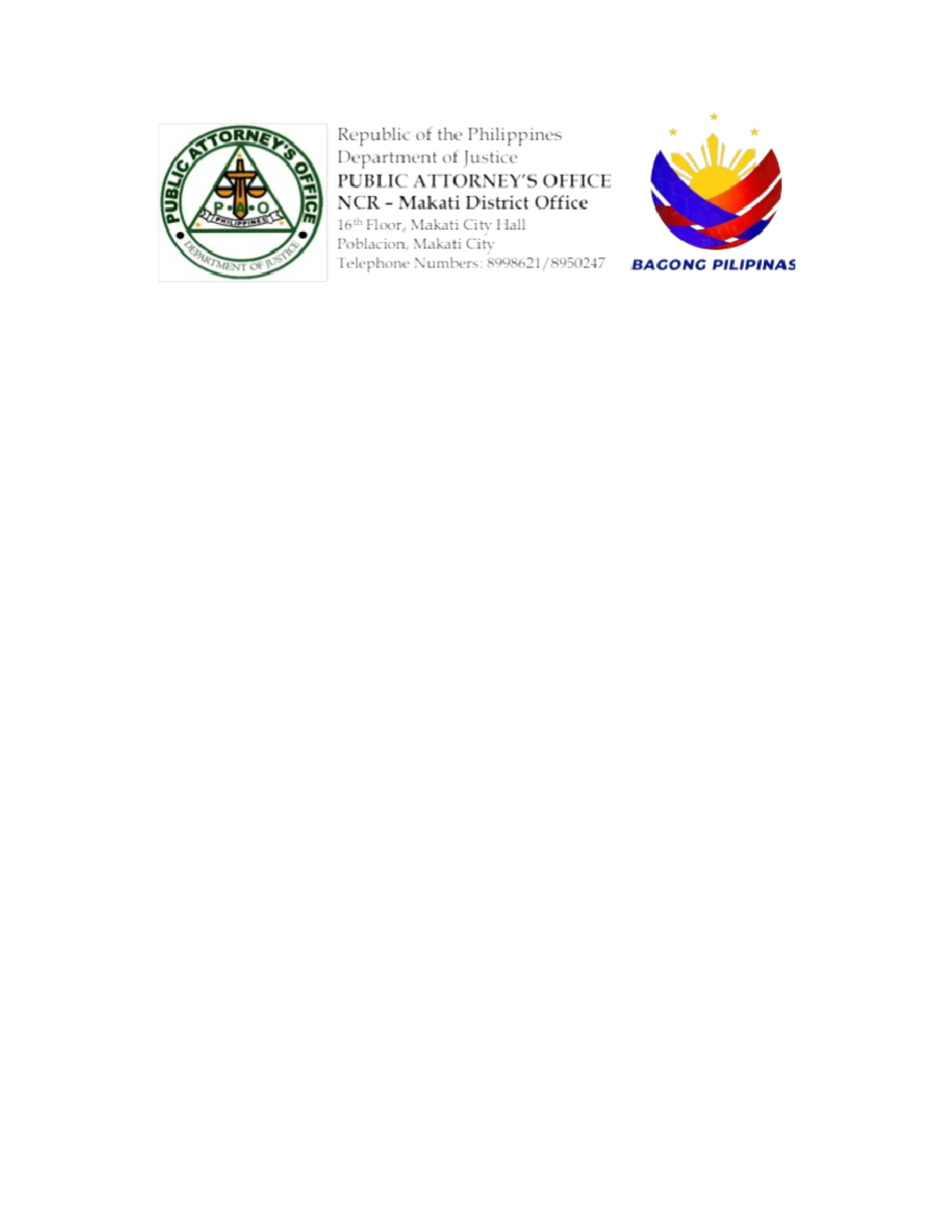 Bagong Pilipinas Header - Corporate Law, Sociology Psychology ...