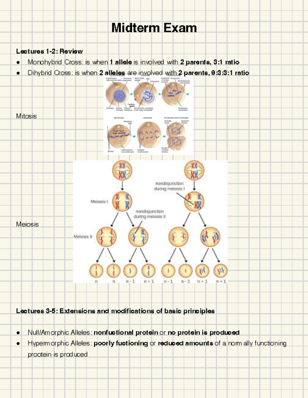 Midterm Review - Have fun, lecture notes from the first half dubs ...
