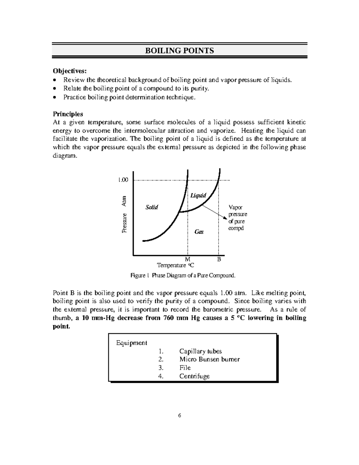 Boiling Point Lab - 6 BOILING POINTS Objectives: Review the theoretical ...