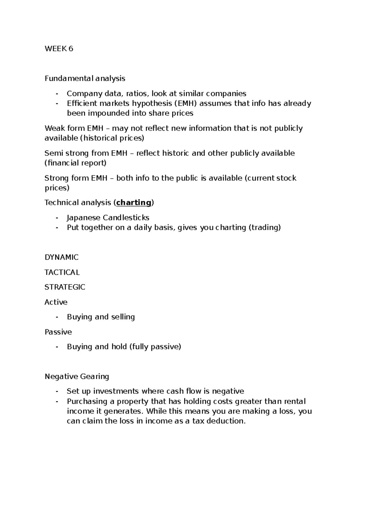 IPF tutorial notes - WEEK 6 Fundamental analysis - Company data, ratios ...