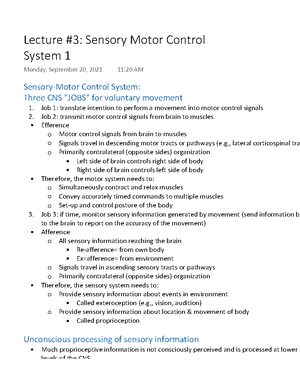KINE 2P05 All Lectures - Lecture 1 KINE 2P Lecture 1 Learning the ...