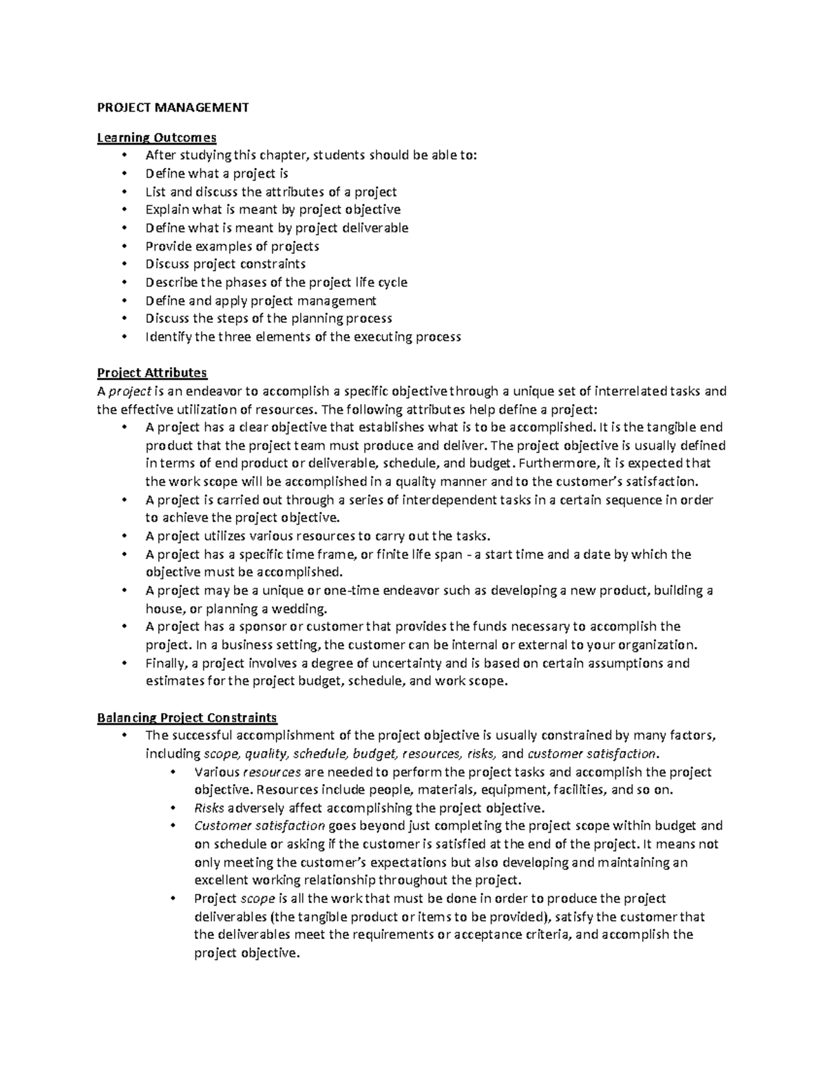 Project Management - Module-converted - PROJECT MANAGEMENT Learning ...