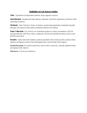 [Solved] Identify in which section of a lab report the following ...