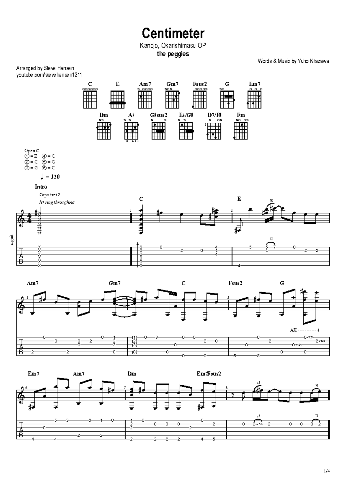 Centimeter - kanojo okarishimasu op - Centimeter Kanojo, Okarishimasu ...