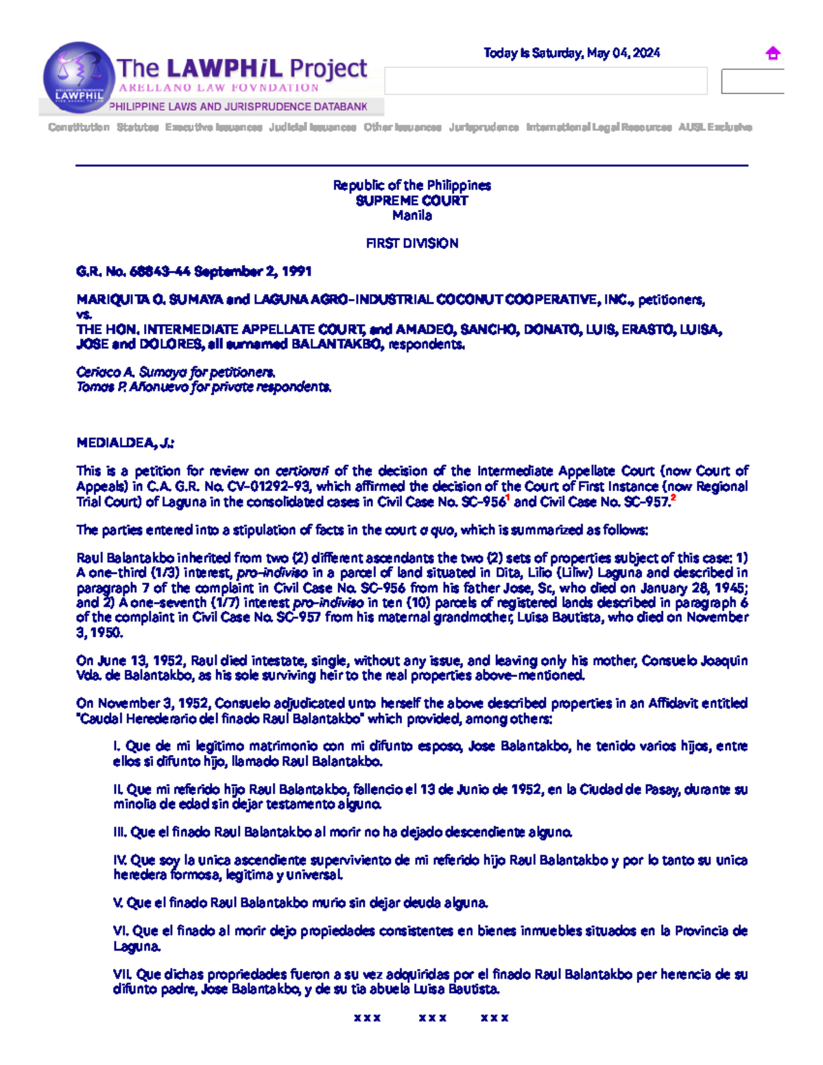 6. G.R. No. 68843-44 - Phi case - Constitution Statutes Executive ...