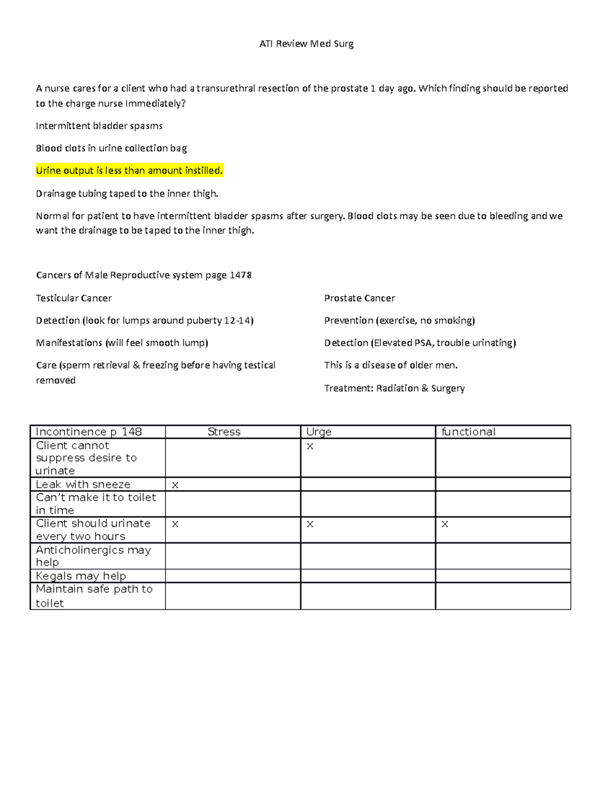 ATI Live Review Med Surg - ATI Review Med Surg A nurse cares for a ...