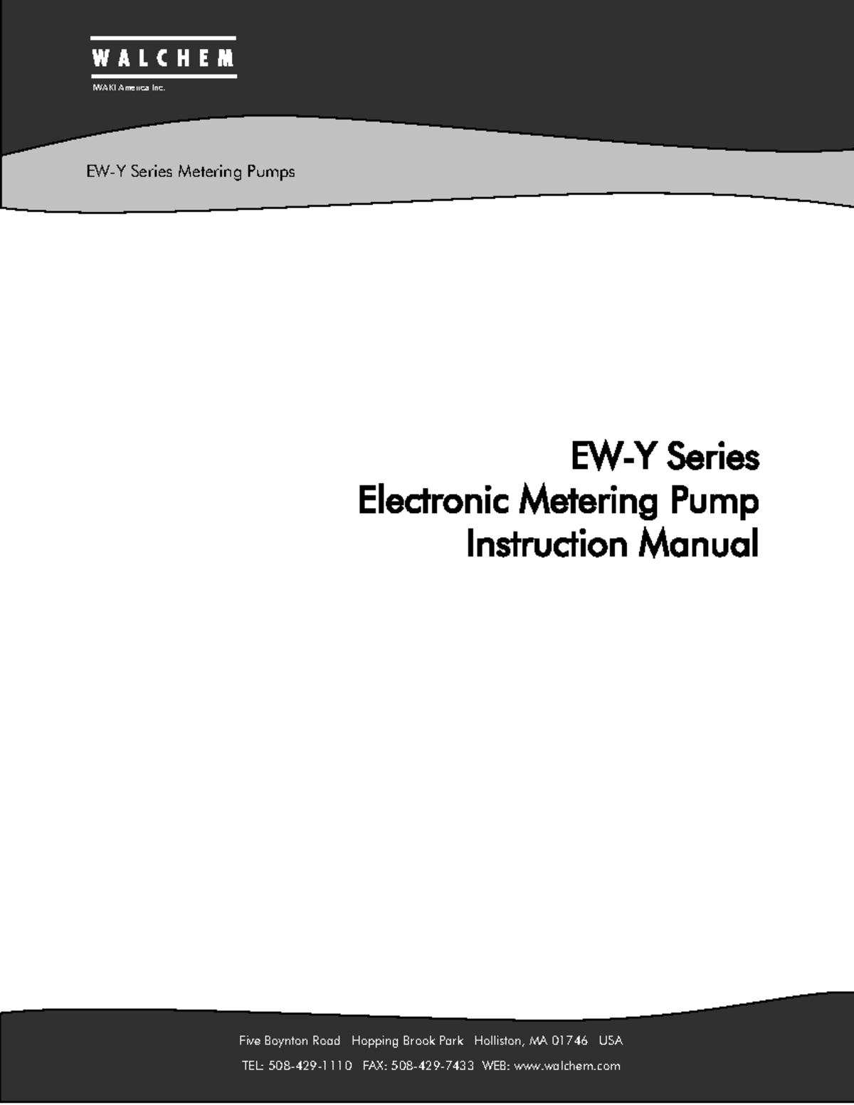 Manual Bomba Diamaflow - EW-Y Series Electronic Metering Pump ...