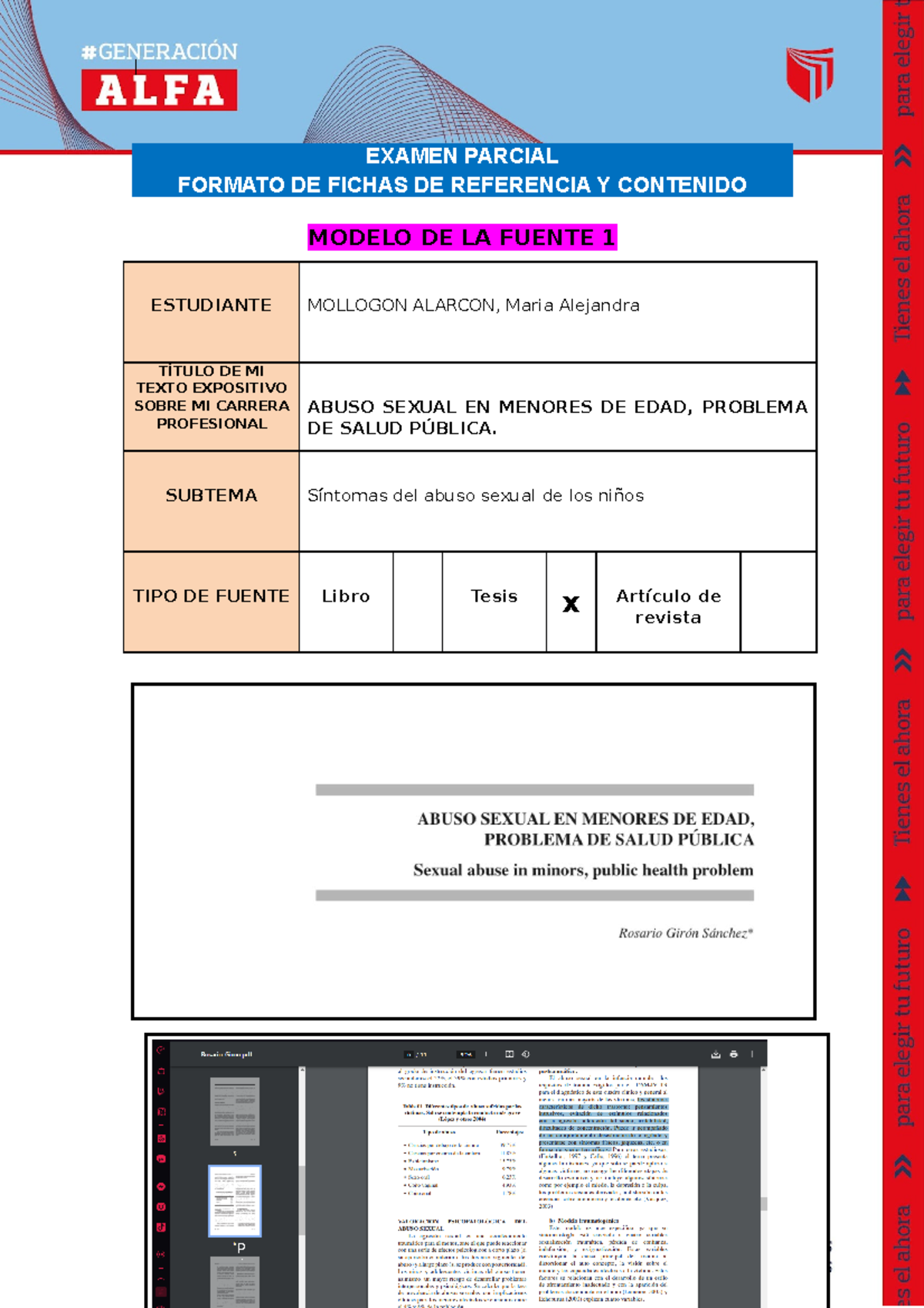 Formato PARA EL Examen Parcial- EXAMEN PARCIAL FORMATO DE FICHAS DE REFERENCIA Y CONTENIDO ...