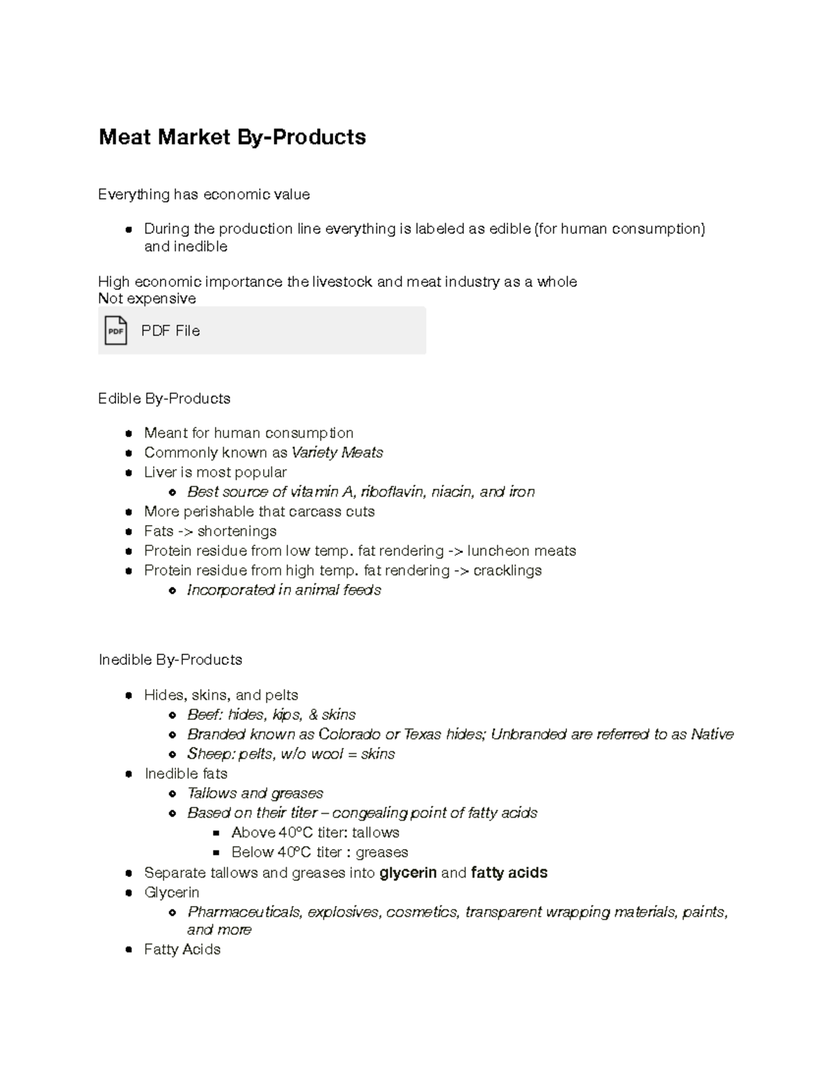 Meat Market By-Products - Meat Market By-Products Everything has ...