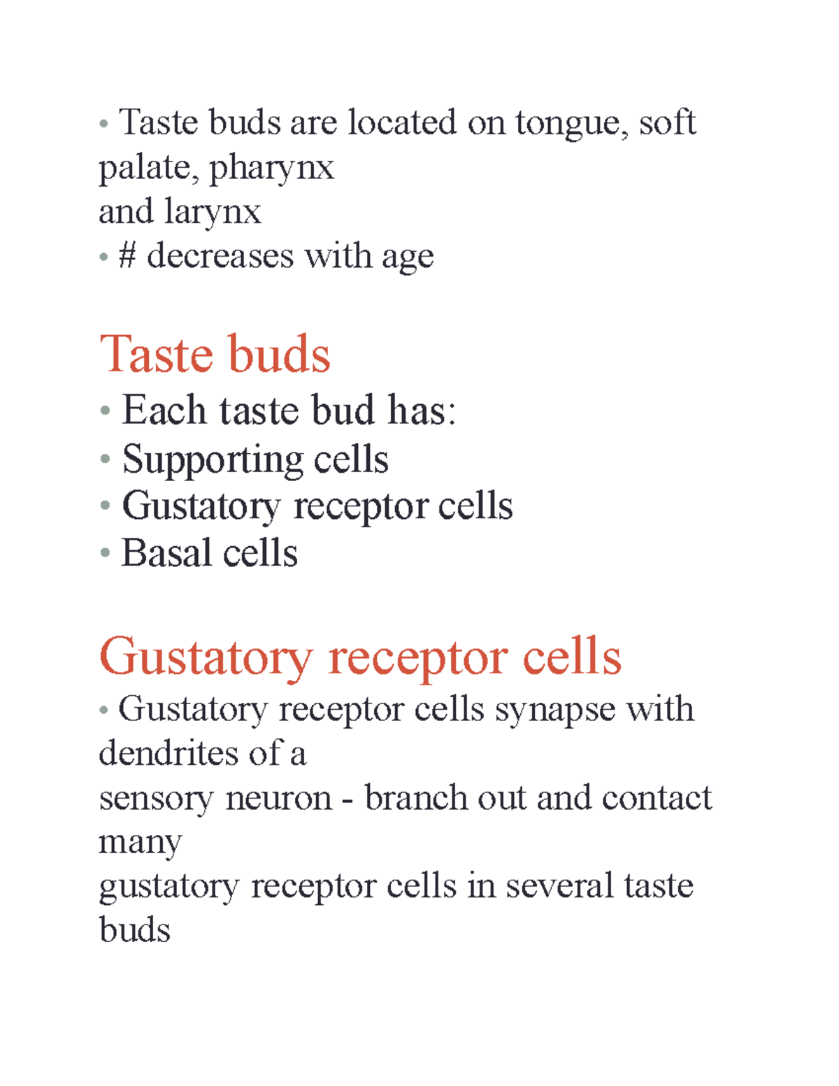 Taste BUDS - • Taste buds are located on tongue, soft palate, pharynx ...
