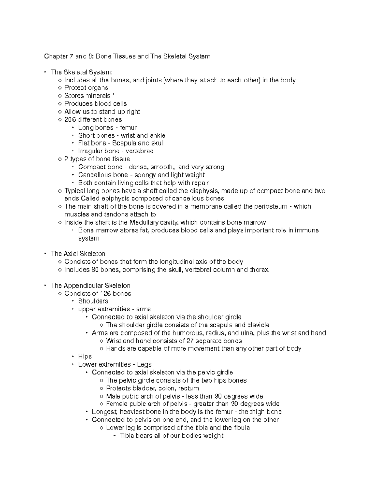 Chapter 7 and 8: Bone Tissues and The Skeletal System - Chapter 7 and 8 ...
