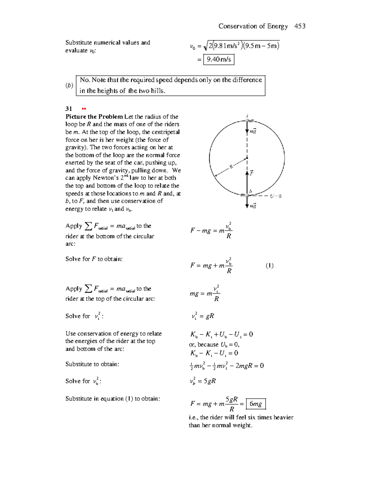 Physics Material - Conservation of Energy 453 Substitute numerical ...