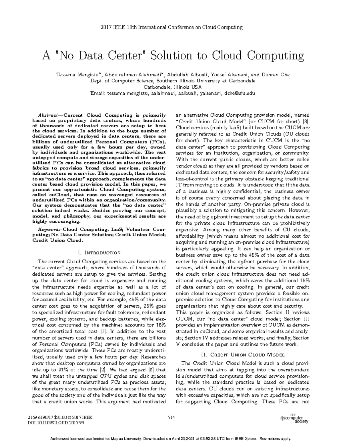 No data center - This is about cloud computing. - A "No Data Center ...